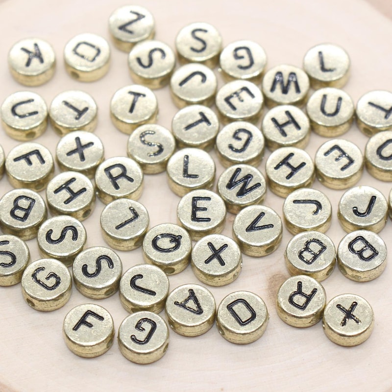 Antique Alphabet Beads - Etsy