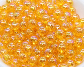 12mm Orange Gumball Beads Round Acrylic Loose Beads - Etsy