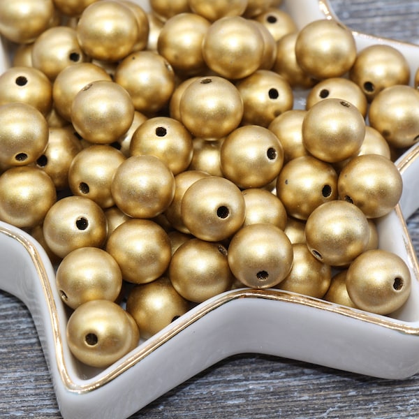 Matte Gold Beads - Etsy