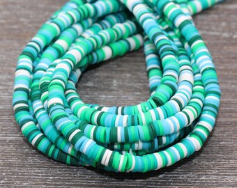 6mm Multicolored Polymer Clay Disc Beads, Mixed Color Heishi Beads ...