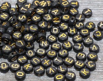 Black Gold Letters | Etsy