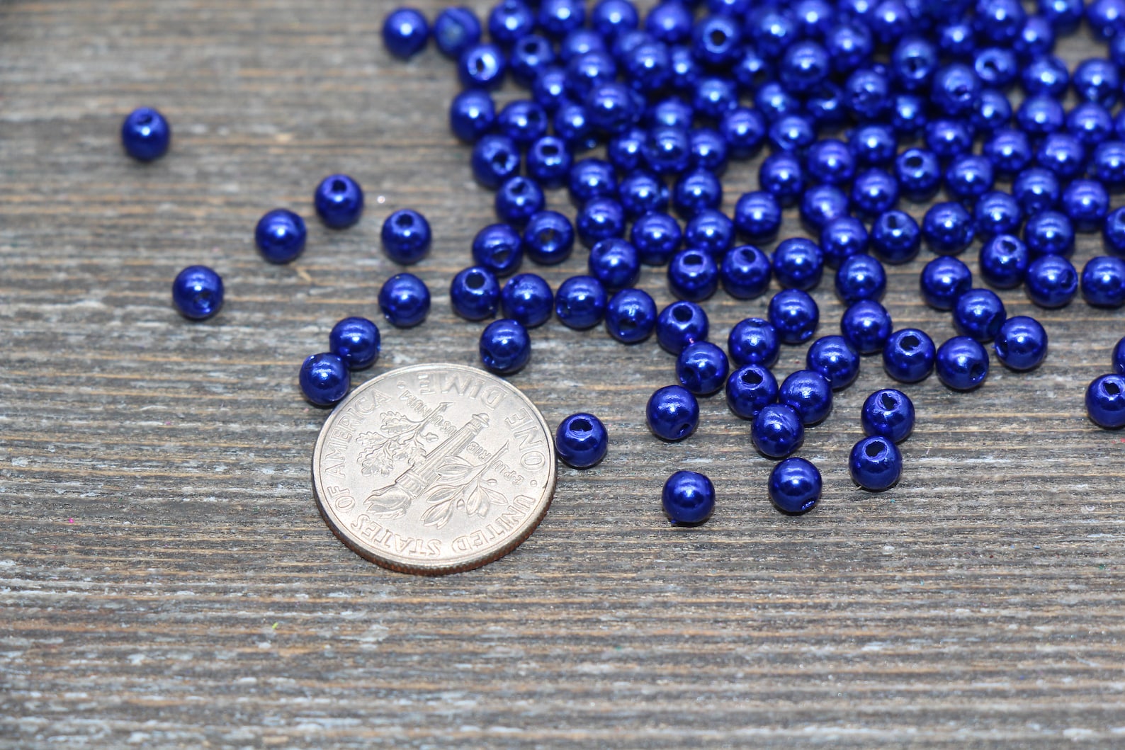 4mm Royal Blue Faux Pearl Beads, Royal Blue Faux Pearl Gumball Beads ...