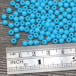 4mm Blue Round Beads, Acrylic Gumball Beads, Blue Round Spacer Beads ...