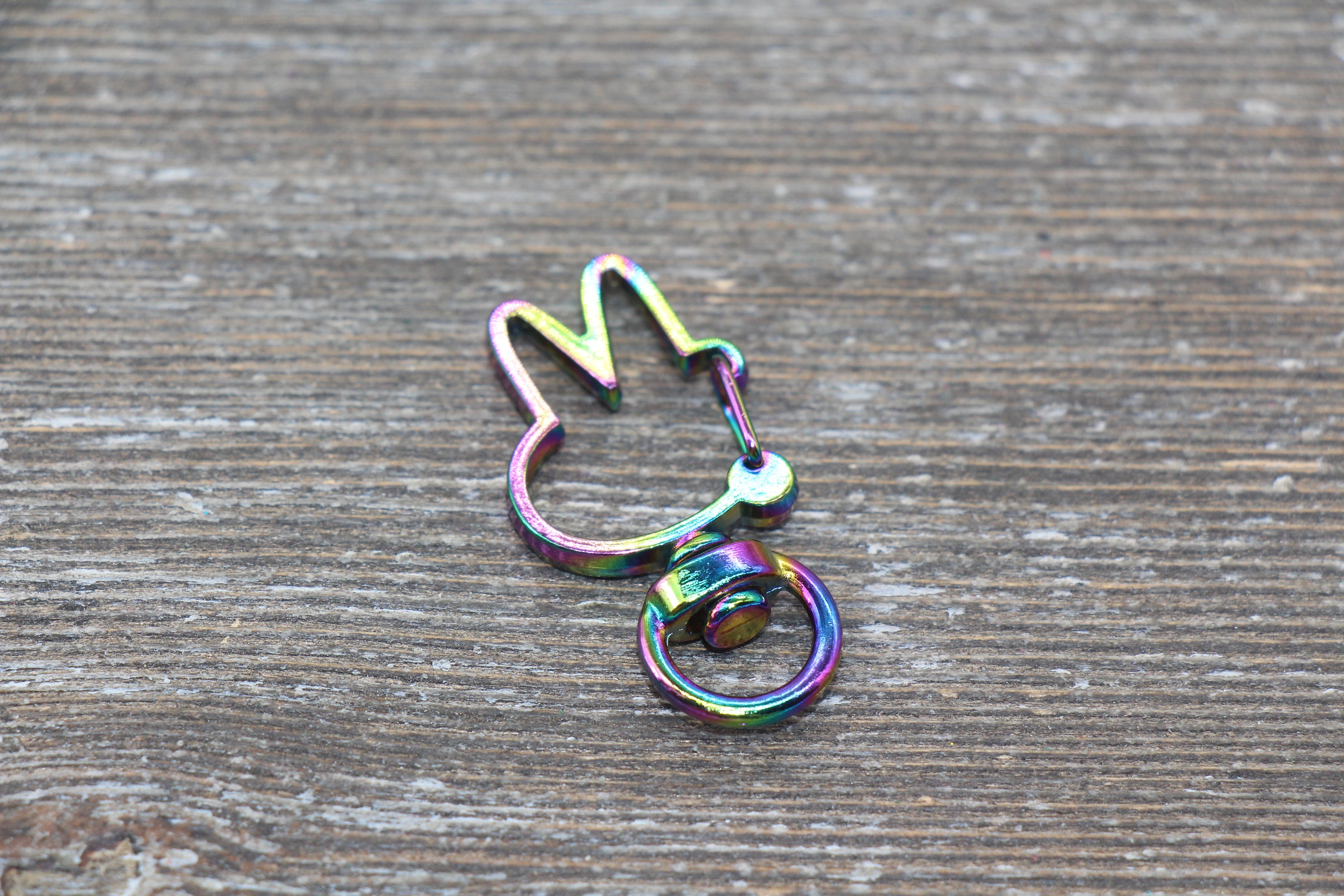 Rainbow Key Chain Metal Keychain Heart Moon Star Shell | Etsy