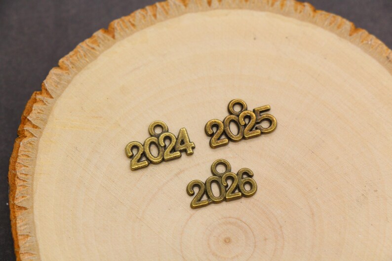 Year 2024 2025 2026 Charms, New Year Graduation Jewelry, Available in ...