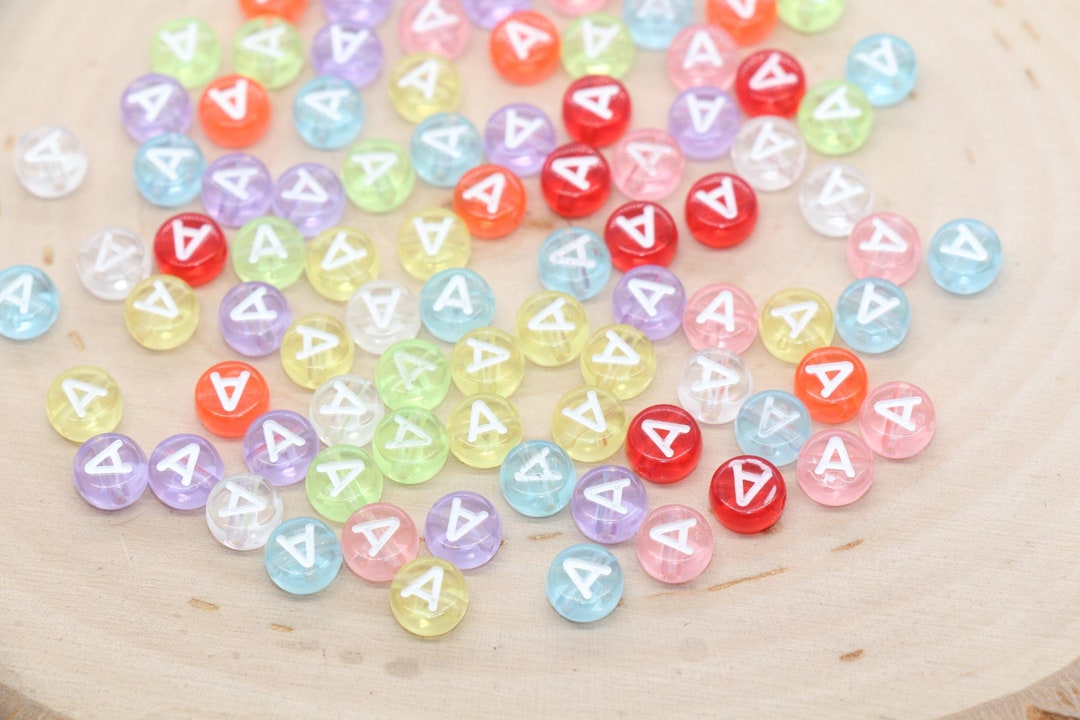 Letter A Beads, Mix Translucent Alphabet Letter Beads, Individual ...