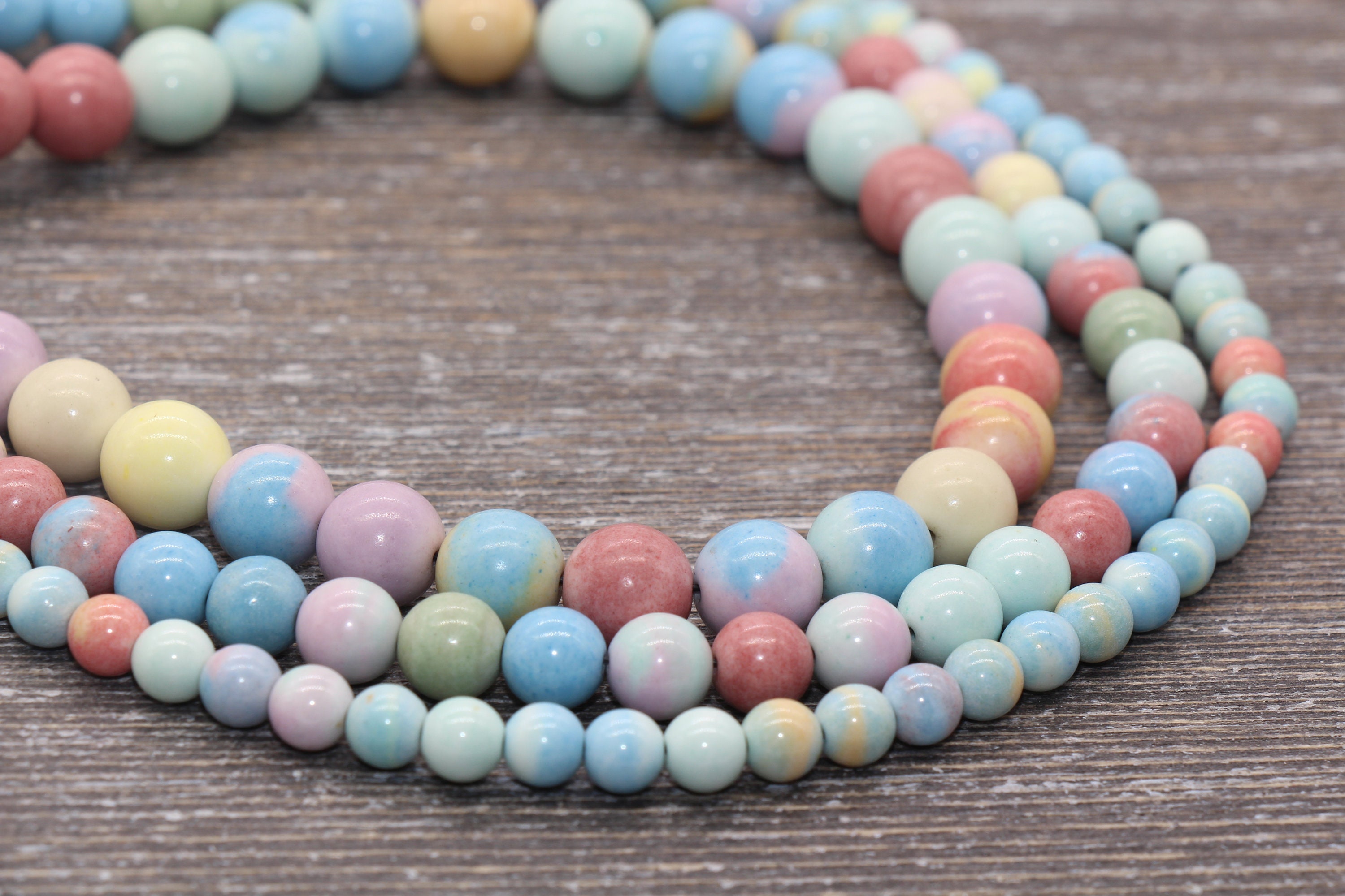 Rainbow Agate Beads, Multicolor Rainbow Agate Beads, Smooth Gemstones ...