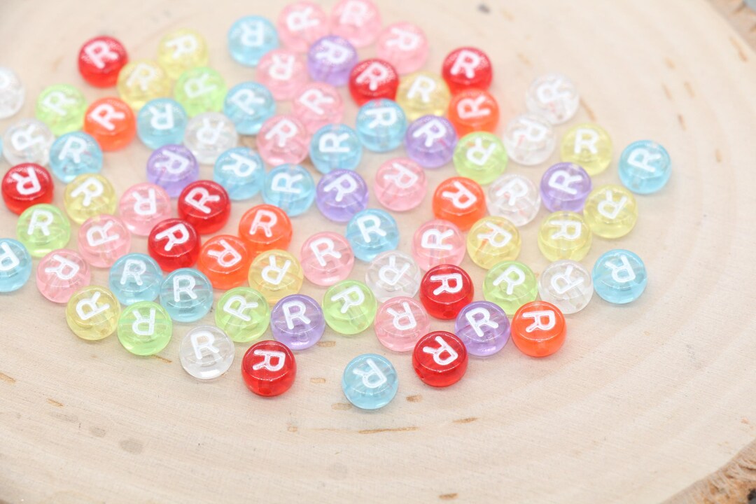 Letter R Beads, Mix Translucent Alphabet Letter Beads, Individual ...