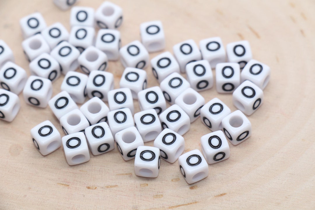 Cube Letter O Beads, Square Letter O Beads, Individual Letter Beads ...