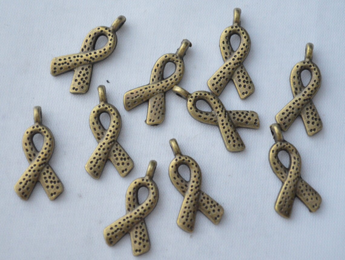 8 Pcs Ribbon Charms Antique Bronze Tone 20x10mm YD040 | Etsy