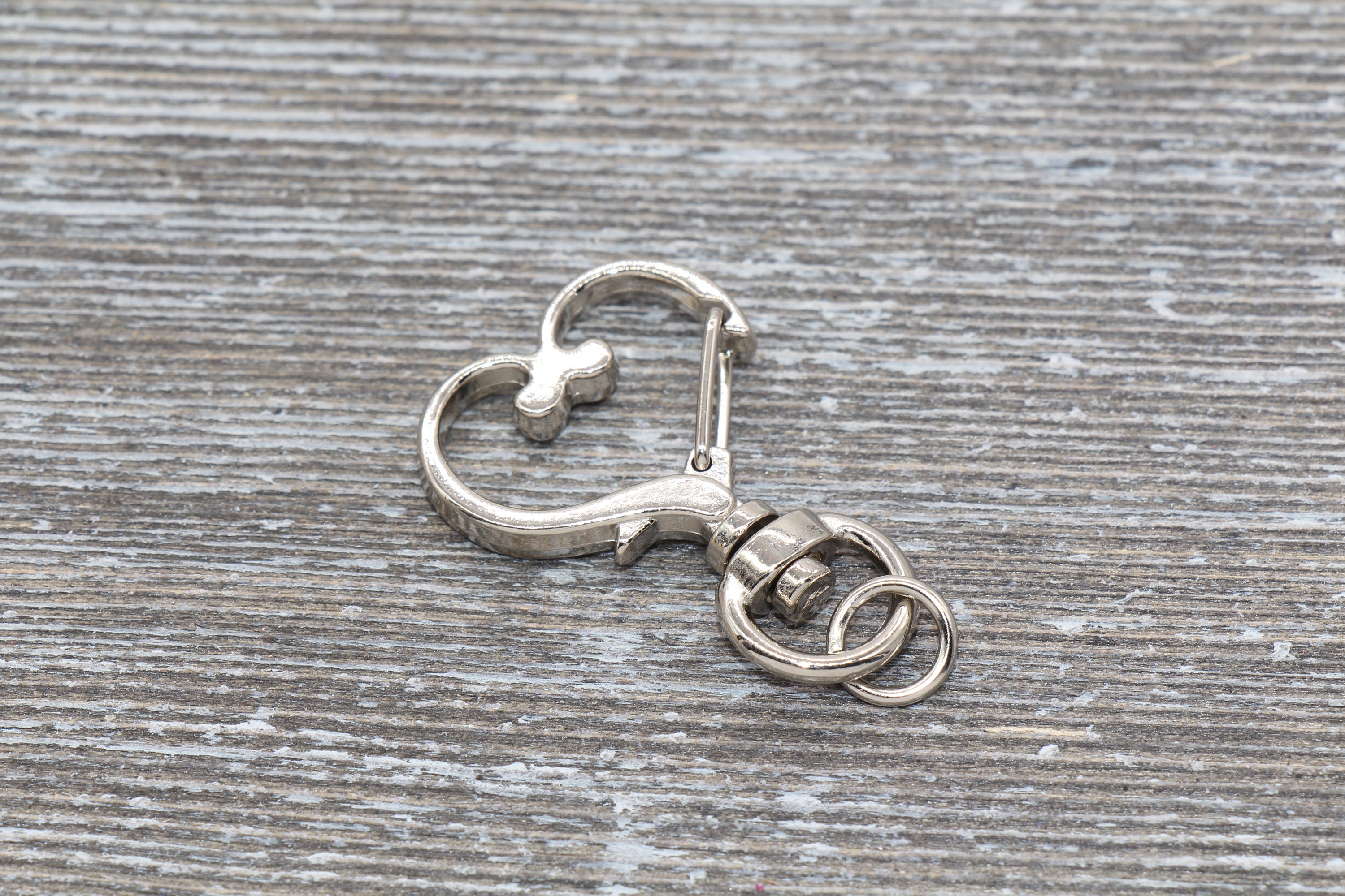 5 Heart Clasp Key Chain Heart Swivel Clasp Key Rings Heart - Etsy