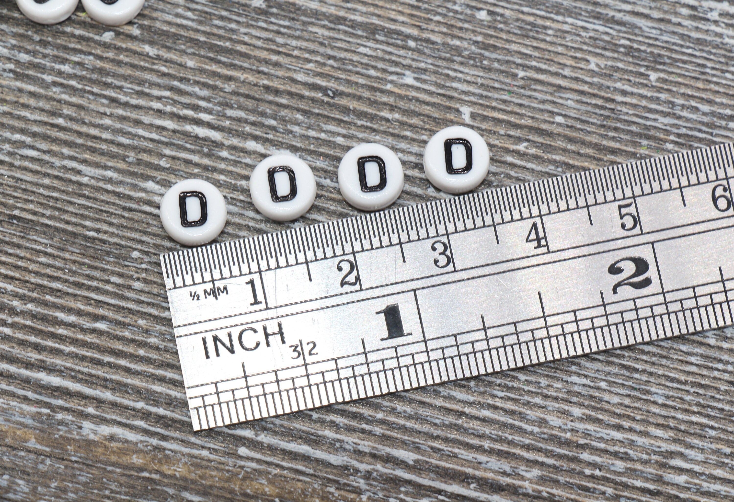 Letter D Alphabet Beads White Alphabet Letter Beads Acrylic | Etsy