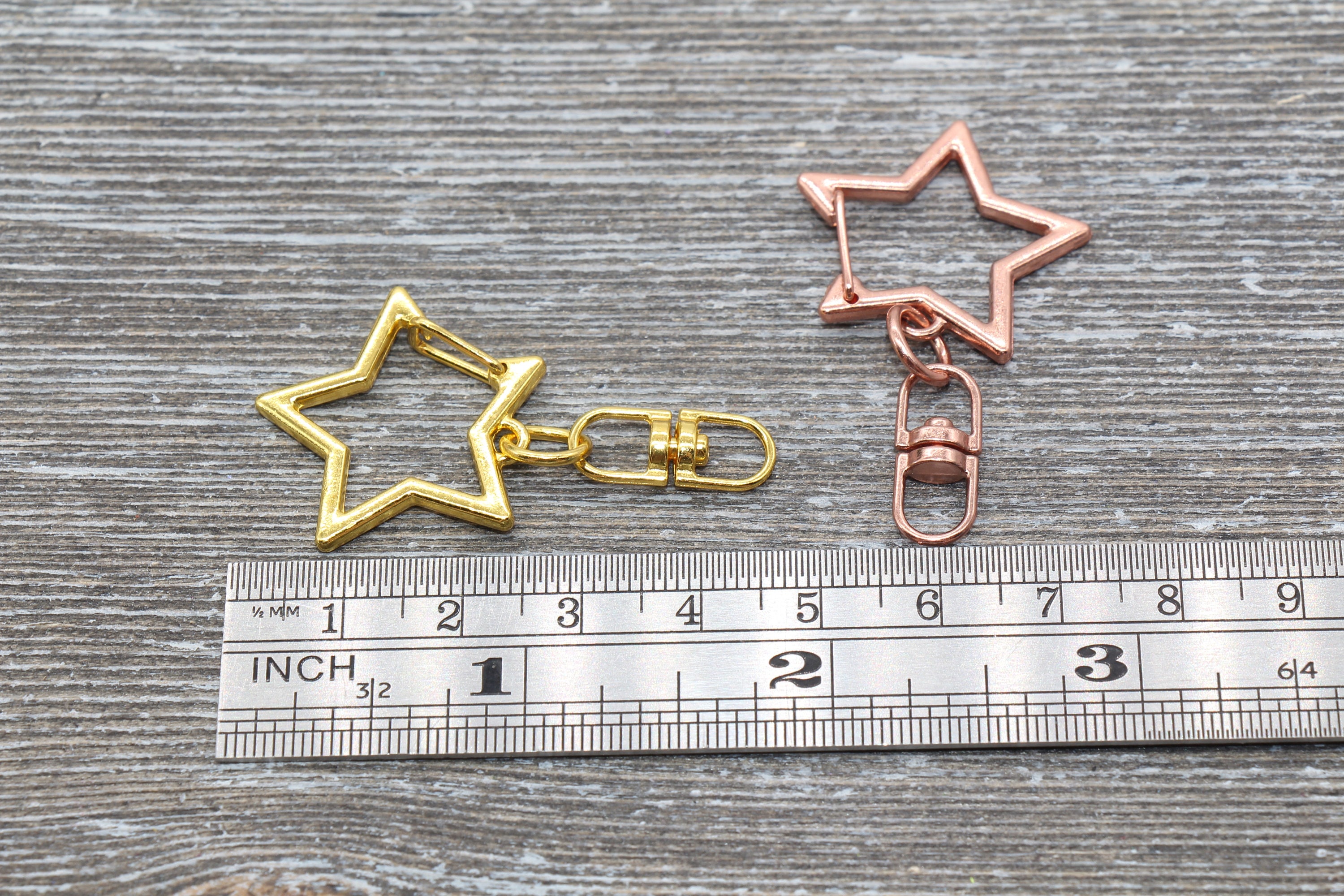 5 Star Clasp Key Chain Star Key Rings Star Lobster Swivel | Etsy