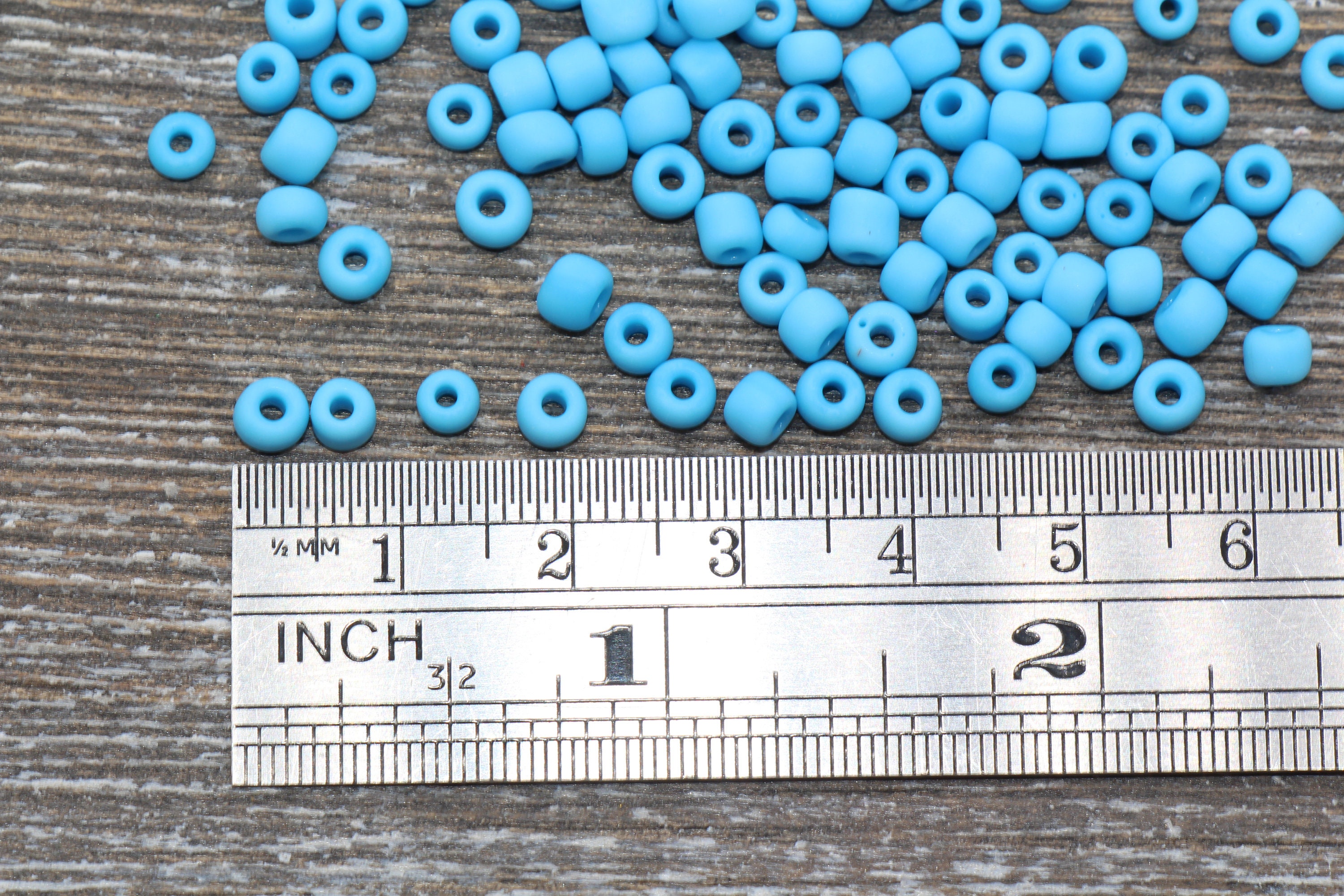 Matte Glass Seed Beads, 4mm 6/0 Glass Round Seed Beads, Matte Blue Seed ...