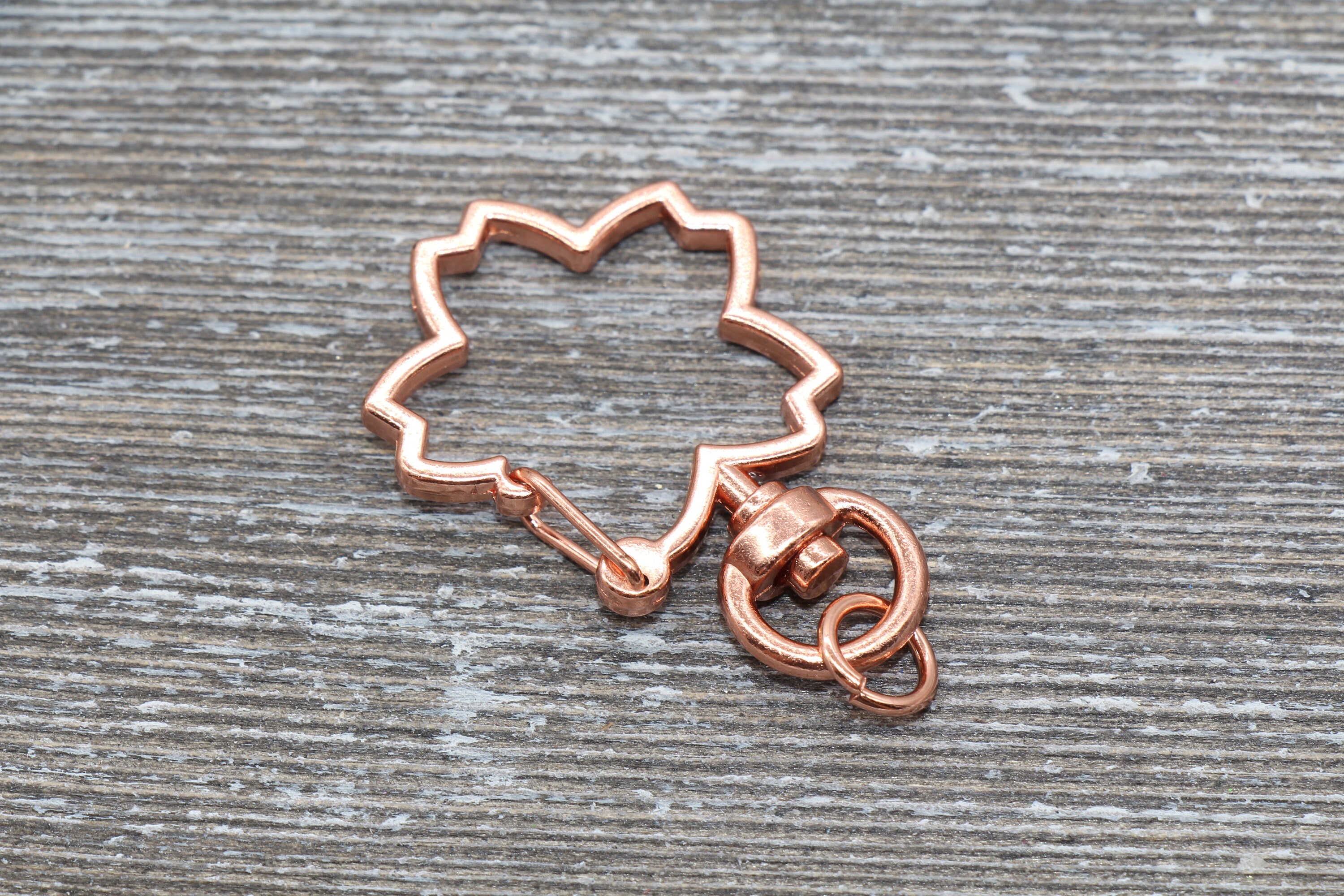 5 Flower Clasp Key Chain Flower Shape Swivel Clasp Key Rings | Etsy