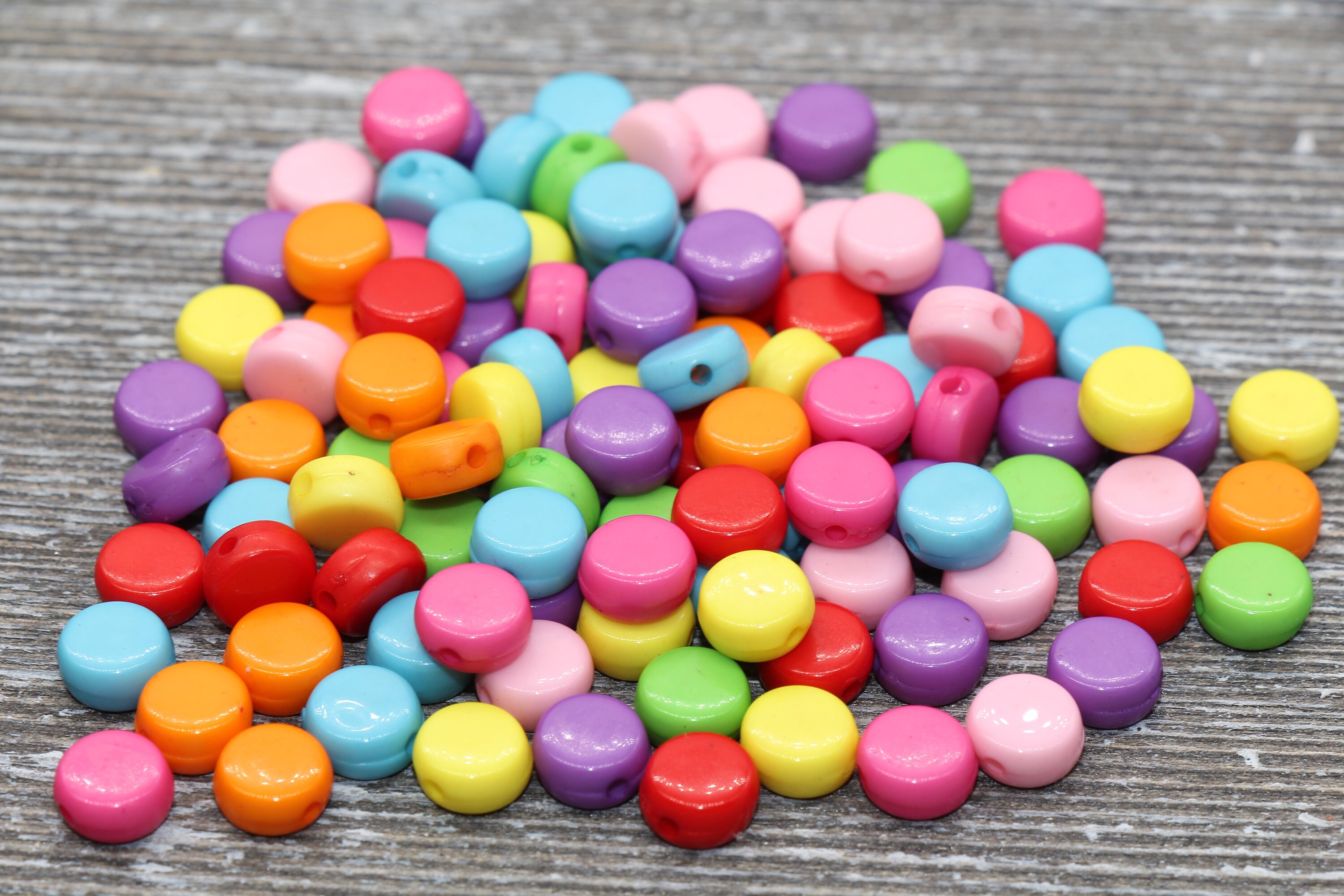 Multicolor Round Beads Acrylic Round Beads Acrylic Spacer - Etsy