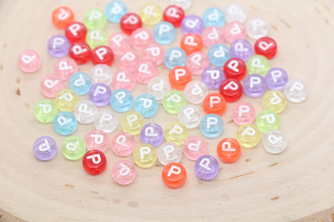 Letter P Beads, Mix Translucent Alphabet Letter Beads, Individual ...