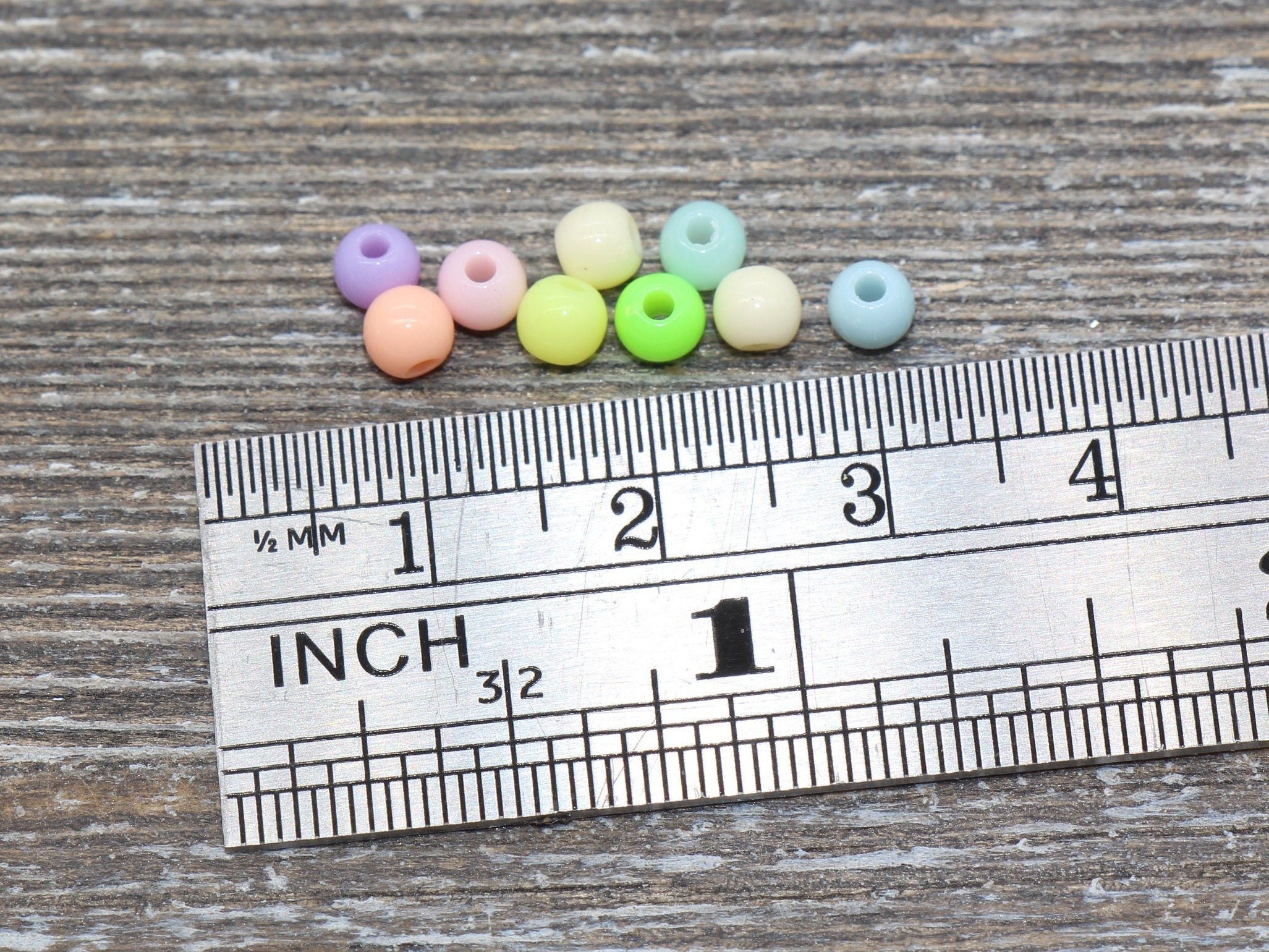 4mm Round Beads Acrylic Gumball Beads Mixed Round Spacer - Etsy