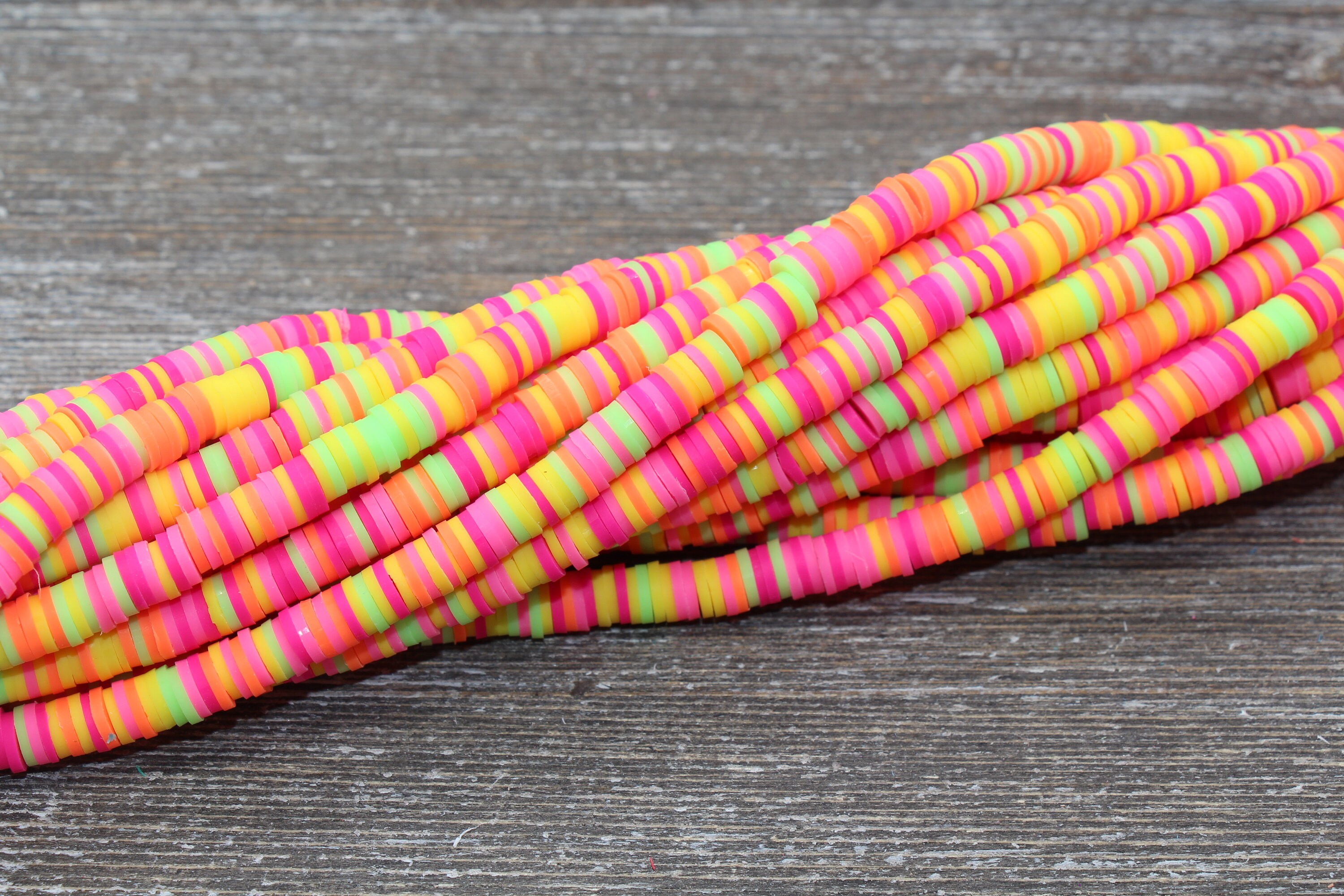 6mm Multicolored Polymer Clay Disc Beads Mixed Color Heishi - Etsy