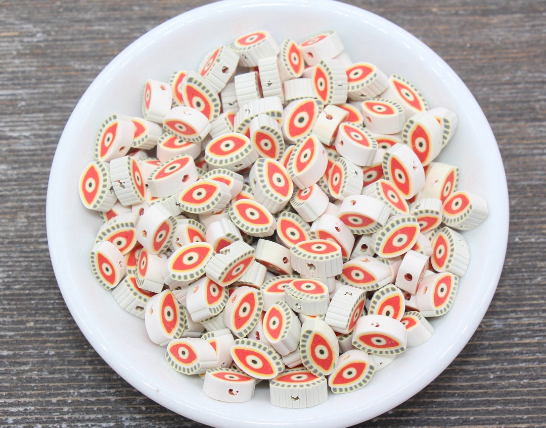 Evil Eye Polymer Clay Beads, Evil Eye Fimo Cane Beads, Evil Eye Beads ...