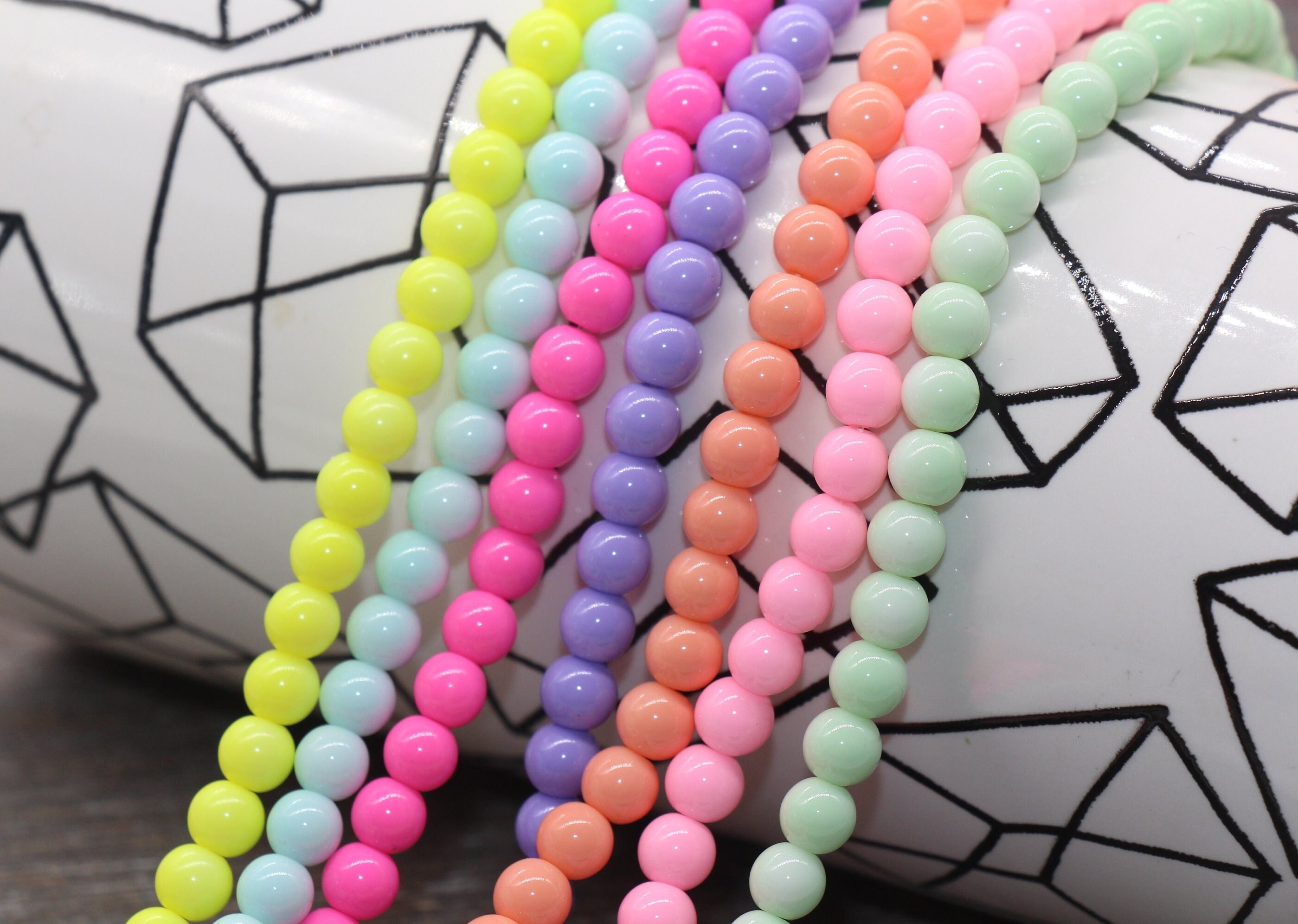 6mm Glass Beads, Round Glass Beads, Jewelry Glass Beads, Beads for ...