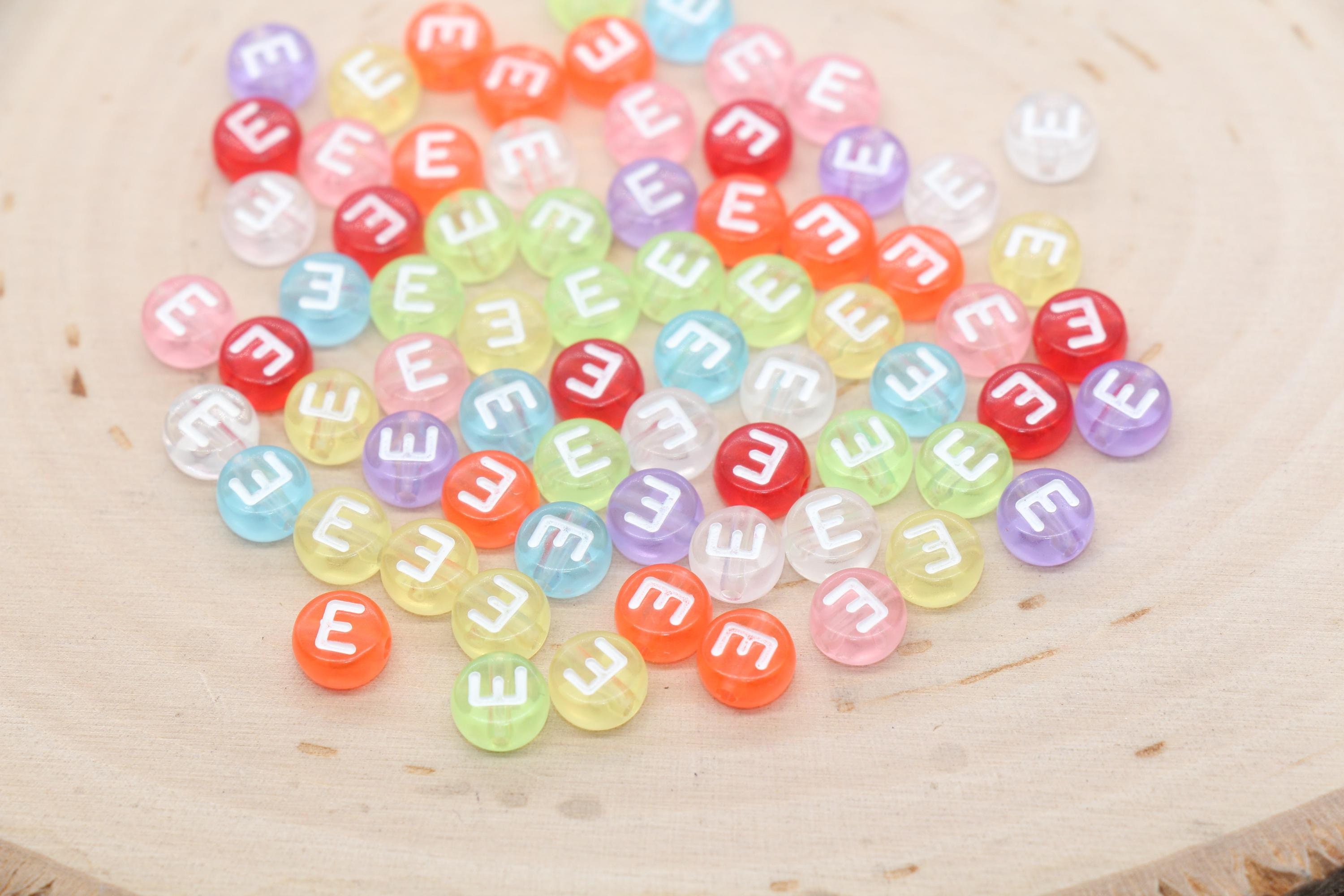 Letter E Beads, Mix Translucent Alphabet Letter Beads, Individual ...
