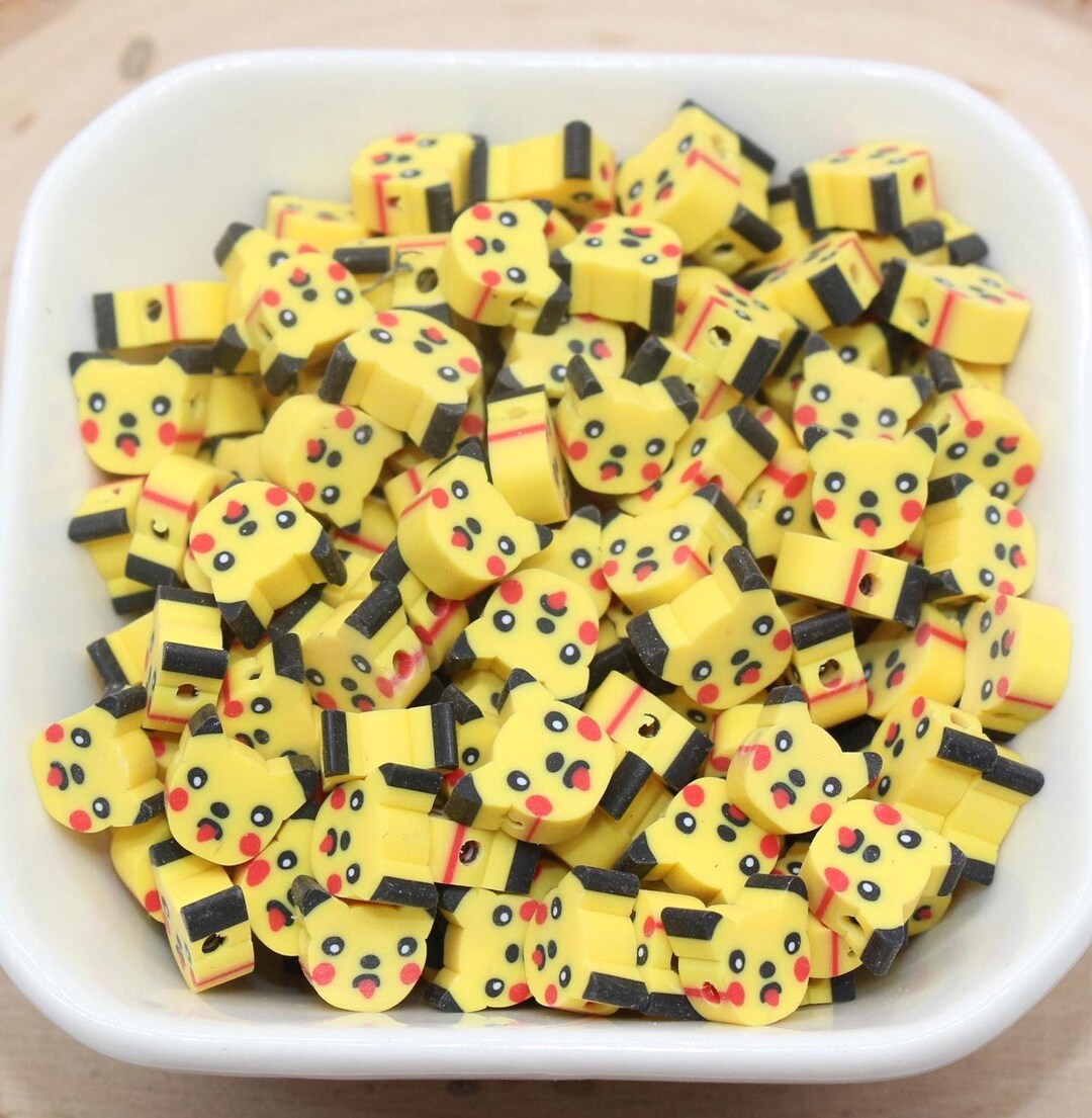 Yellow Squirrel Beads, Animal Clay Beads, Squirrel Clay Beads, Jewelry ...