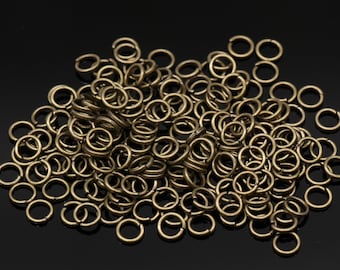 5mm Jump Rings, 500 Antique Brass Jump Rings / Bronze Open 5x0.7mm 21 ...