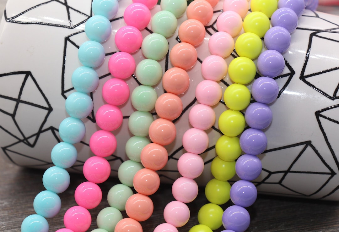 10mm Glass Beads, Round Glass Beads, Jewelry Glass Beads, Bracelet ...