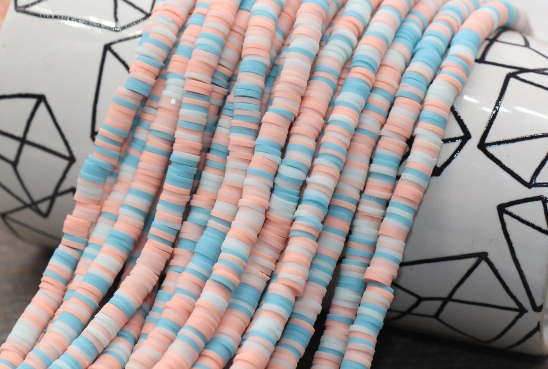 6mm Multicolored Polymer Clay Disc Beads, Mixed Color Heishi Beads ...