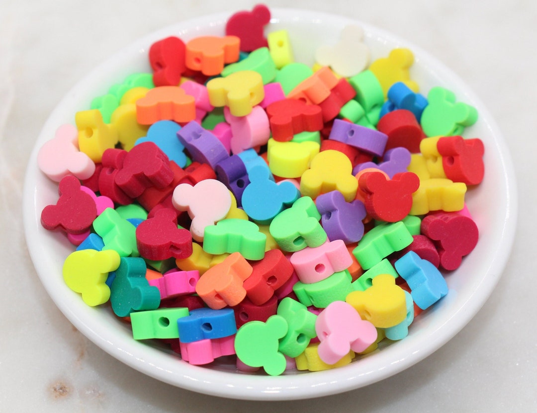 Mouse Polymer Clay Beads Mix Color Cane Beads Mickey Mouse - Etsy