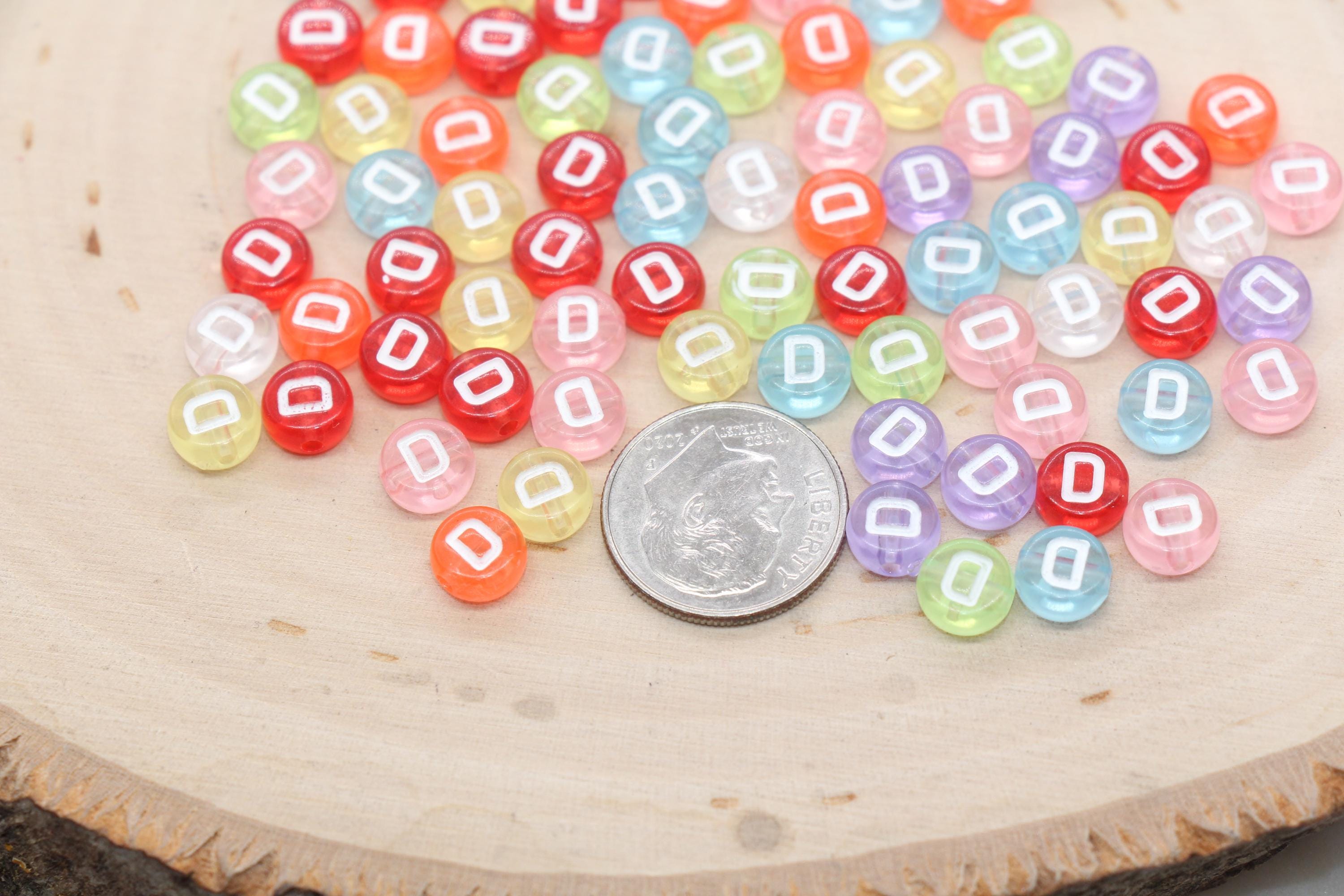 Letter D Beads, Mix Translucent Alphabet Letter Beads, Individual ...