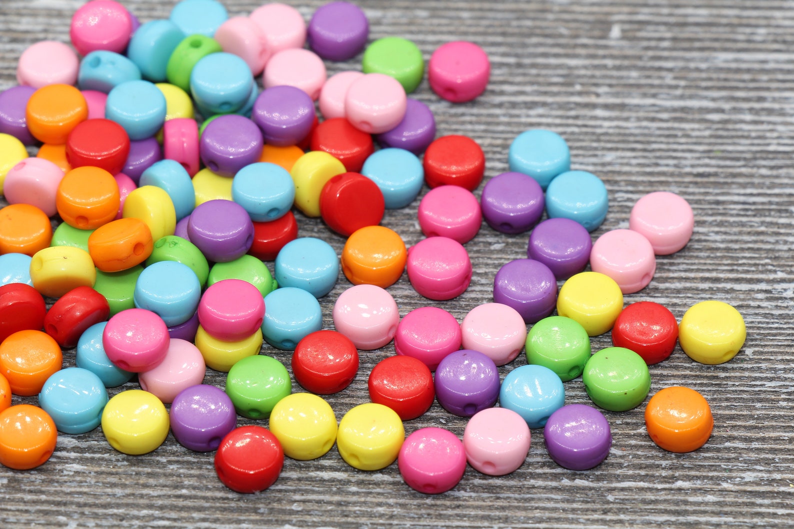 Multicolor Round Beads Acrylic Round Beads Acrylic Spacer - Etsy