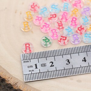 Letter R Alphabet Beads, Transparent Beads With Mix Color Letters ...
