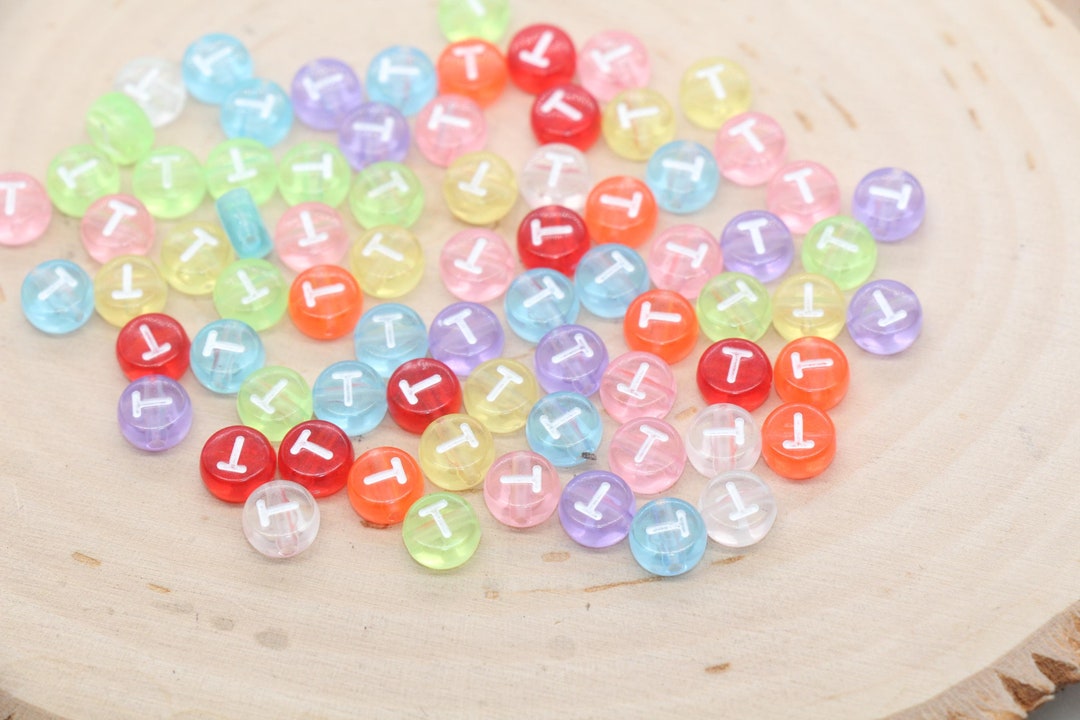 Letter T Beads, Mix Translucent Alphabet Letter Beads, Individual ...