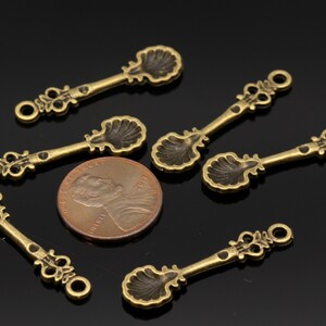 8 Pcs Spoon Charms Antique Bronze Tone 2 Sided 33x9mm YD055 - Etsy