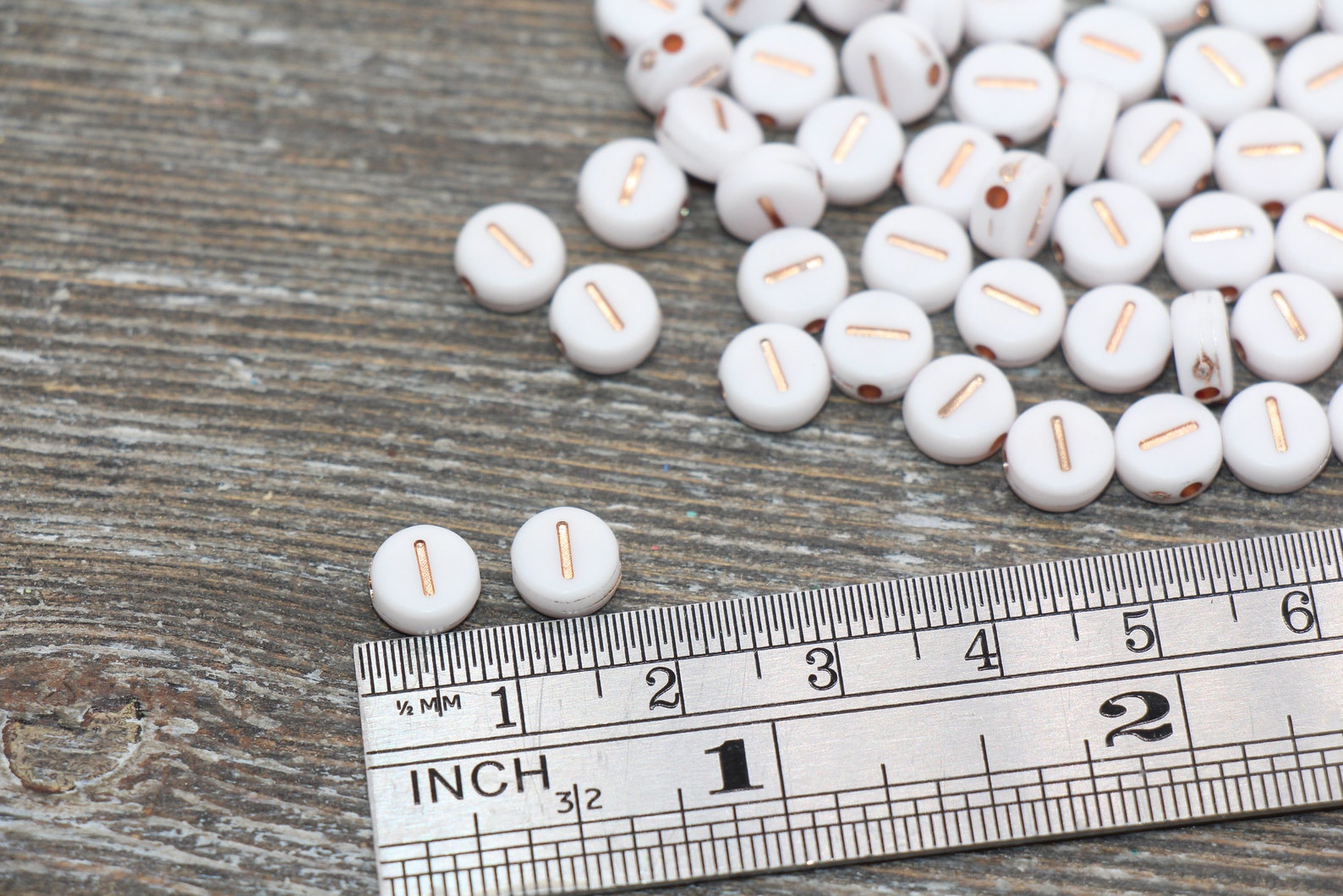 Letter I Alphabet Beads Rose Gold Letter I Beads Individual - Etsy