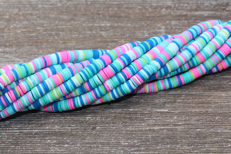 6mm Multicolored Polymer Clay Disc Beads Mixed Color Heishi - Etsy