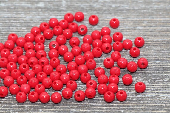 5mm Red Gumball Beads Red Round Acrylic Loose Beads Plastic Round Bubblegum Beads Smooth Round Beads 875 Etsy Canada