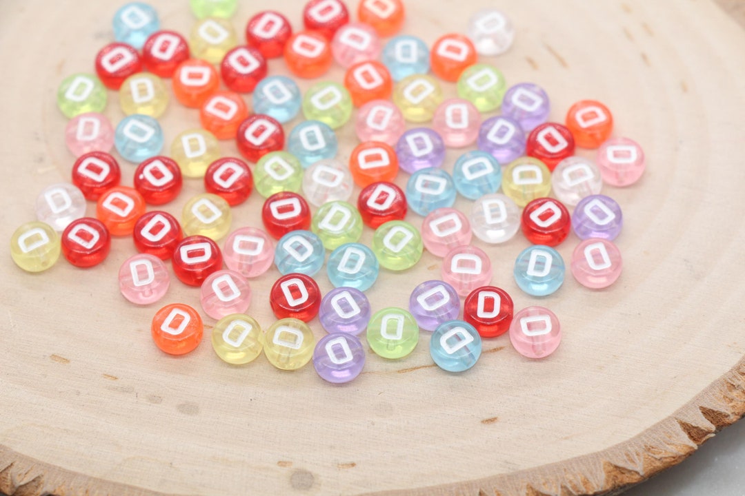 Letter D Beads, Mix Translucent Alphabet Letter Beads, Individual ...