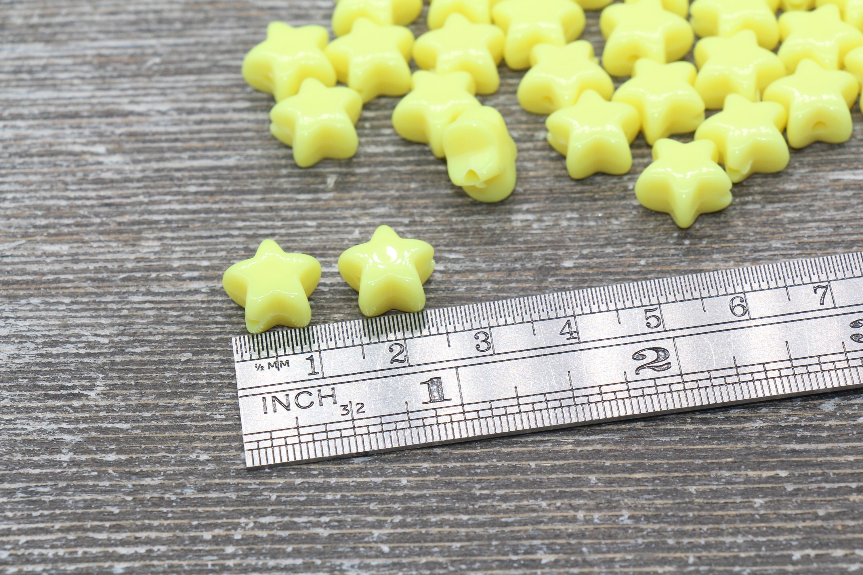 Yellow Star Beads Yellow Acrylic Star Beads Plastic Star - Etsy