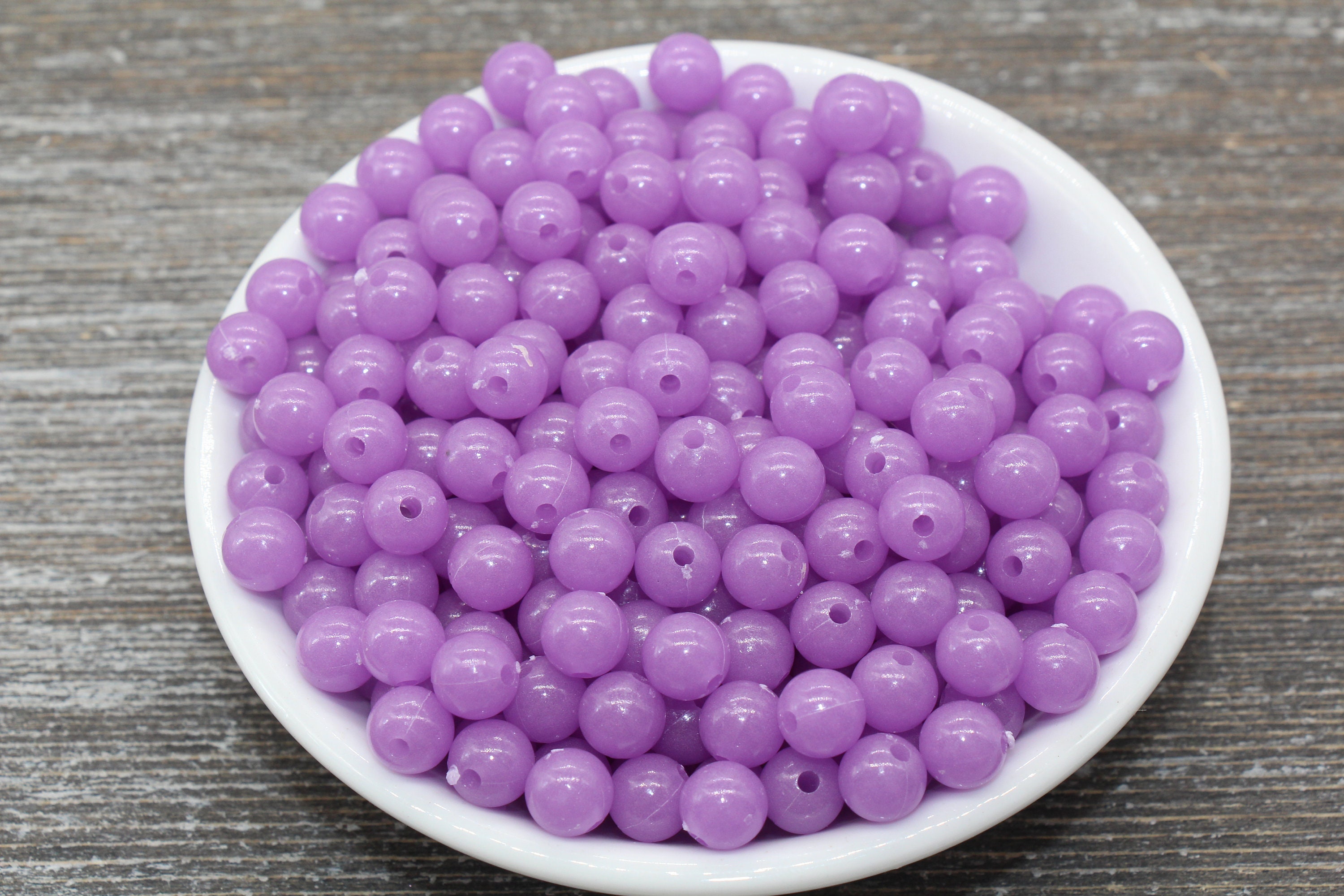 8mm Glow in Dark Purple Gumball Beads Round Acrylic Loose - Etsy