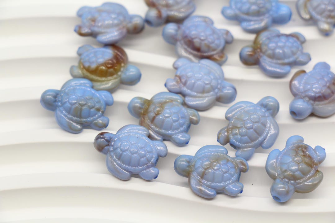 14mm Blue Sea Turtle Beads, Ocean Animal Beads for Jewelry Making #3918 ...