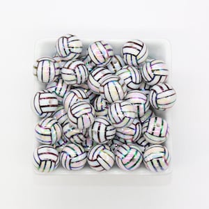 16mm Sport Beads, Baseball Beads, Volleyball Beads, Soccer Beads ...