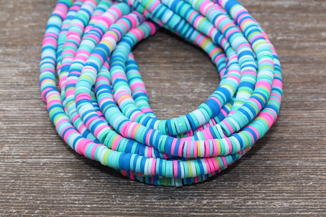6mm Multicolored Polymer Clay Disc Beads Mixed Color Heishi - Etsy