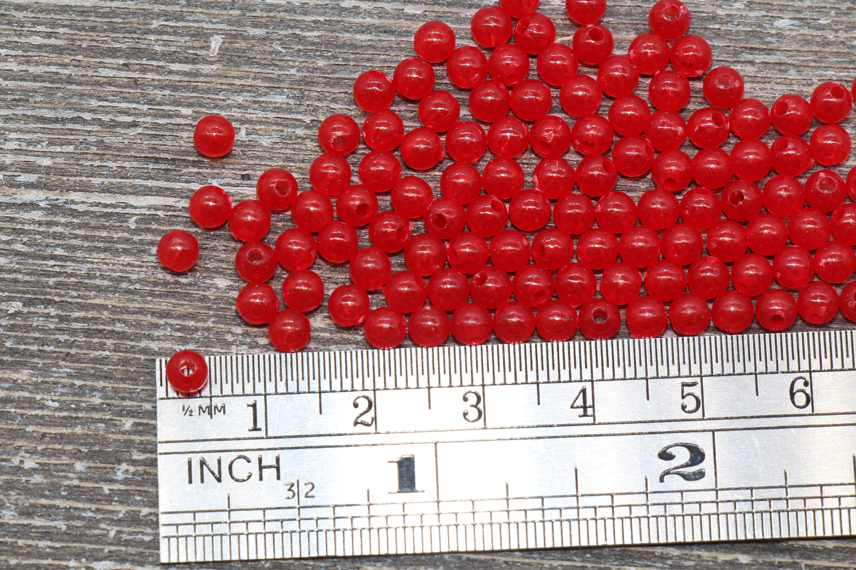 4mm Red Round Beads Jelly Red Round Gumball Beads Round - Etsy