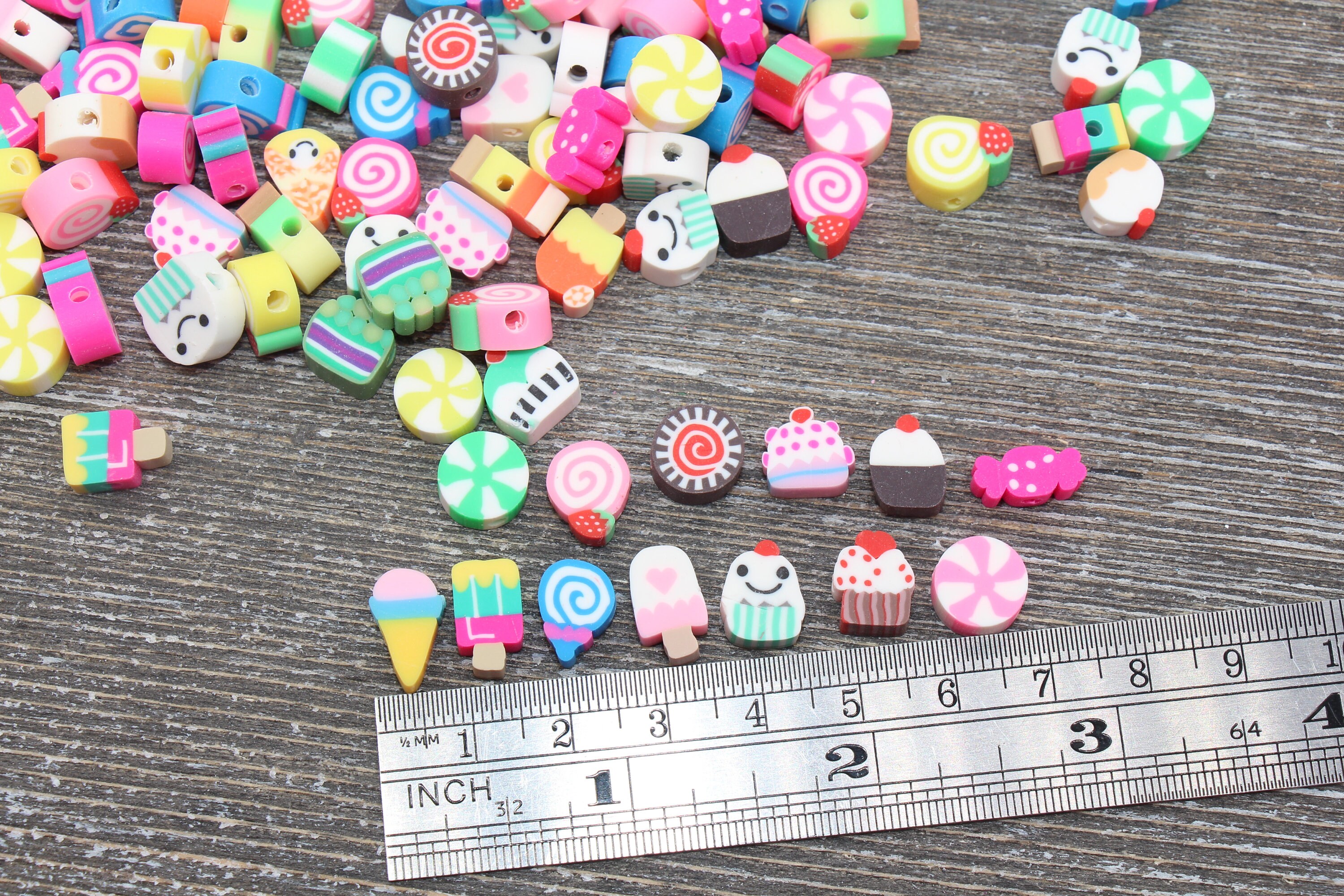 Sweet Food Polymer Clay Beads Dessert Candy Cake Fimo Cane - Etsy