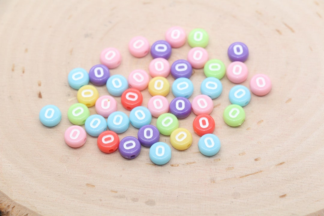 Letter O Beads, Pastel Mix Alphabet Letter Beads, Individual Letter ...