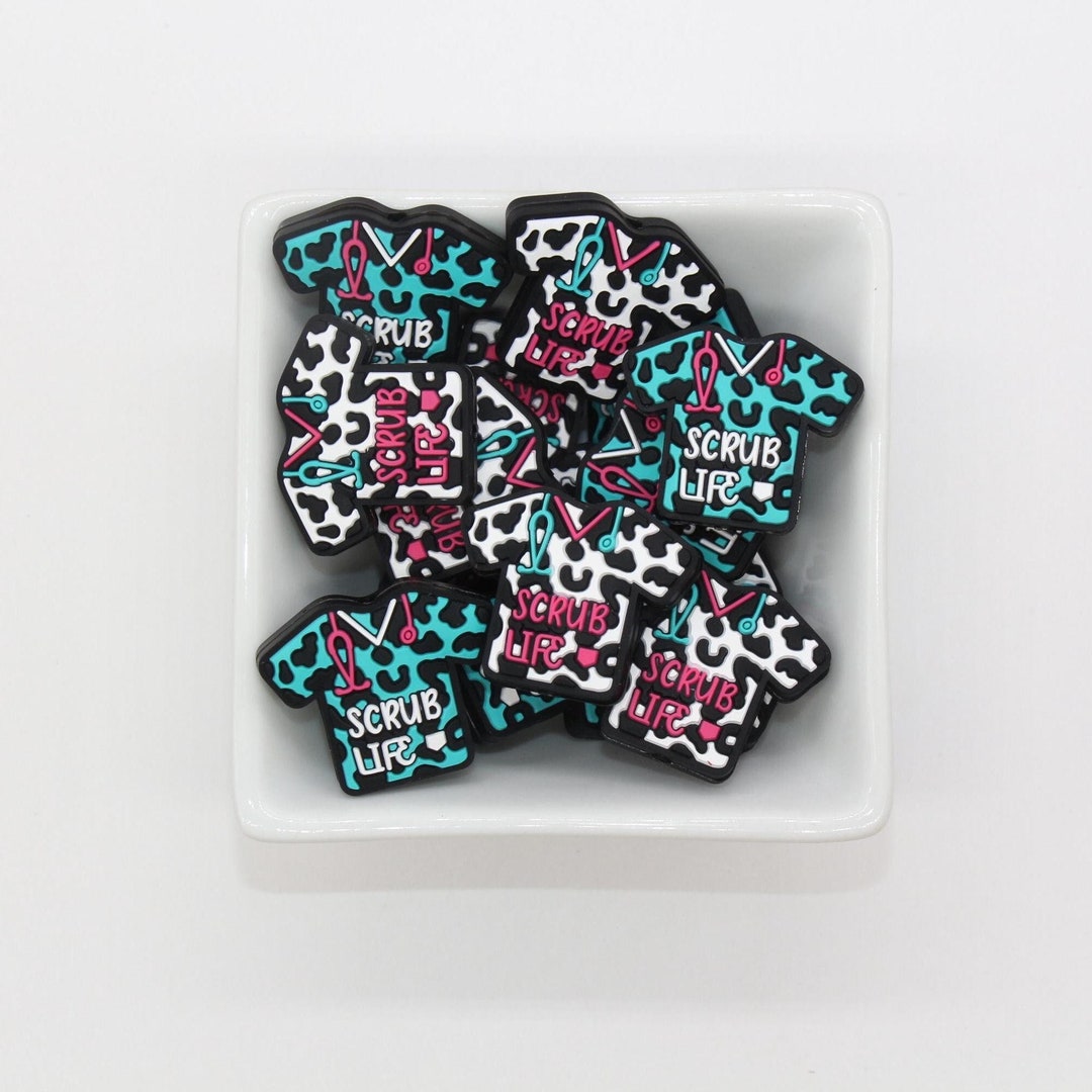 Scrub Life Focal Beads, Nurse Scrub Beads, Medical Uniform Focal Beads ...