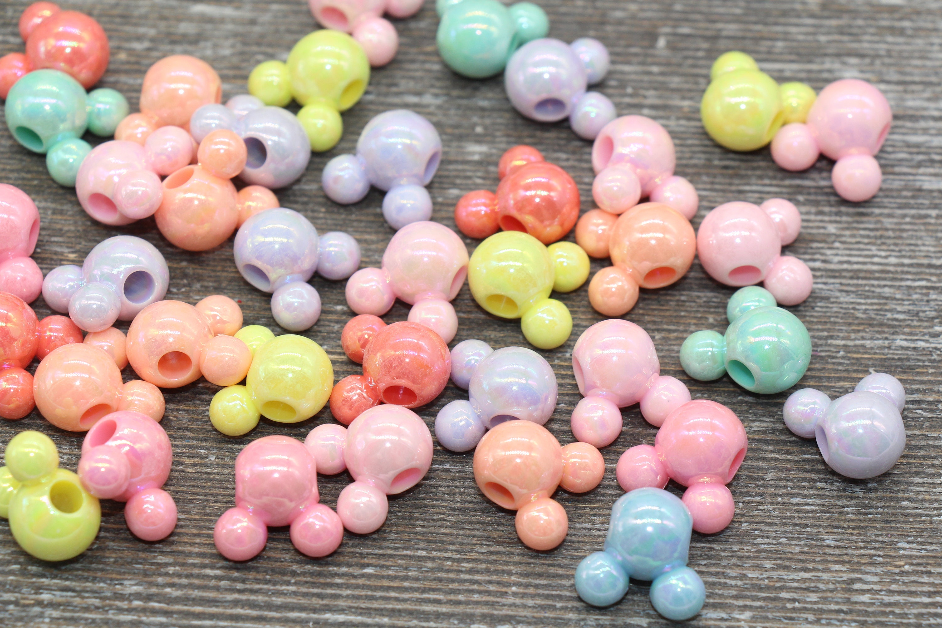 Mickey Mouse Beads Multicolored AB Mickey Mouse Beads - Etsy